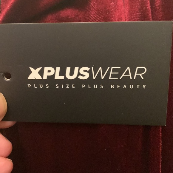 XPLUS WEAR | Dresses | Nwt Xplus Wear Luxurious Burgundy Velvet One ...